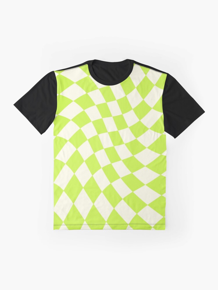 "Twisted Check Diamond Acid Green | Checkerboard Twist Print | Preppy ...