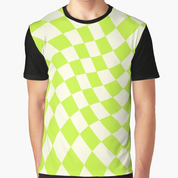 "Twisted Check Diamond Acid Green | Checkerboard Twist Print | Preppy ...