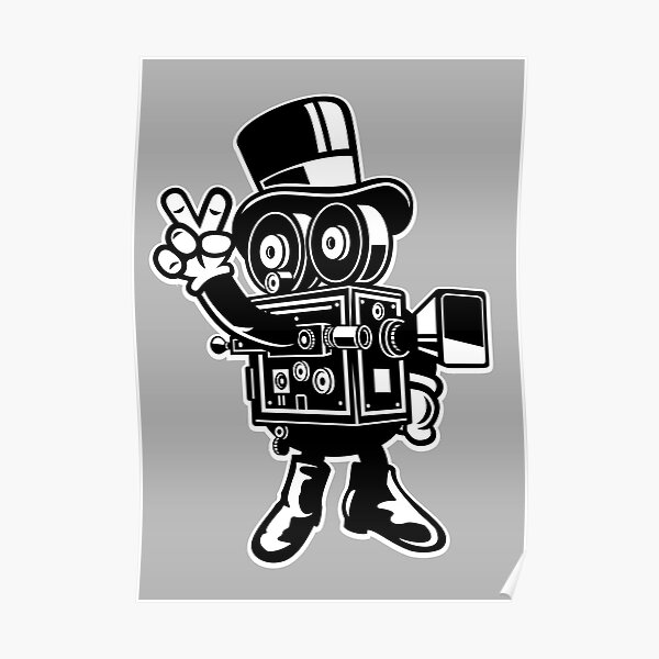 "Classic Cameraman" Poster for Sale by Cl4ud3-Design | Redbubble