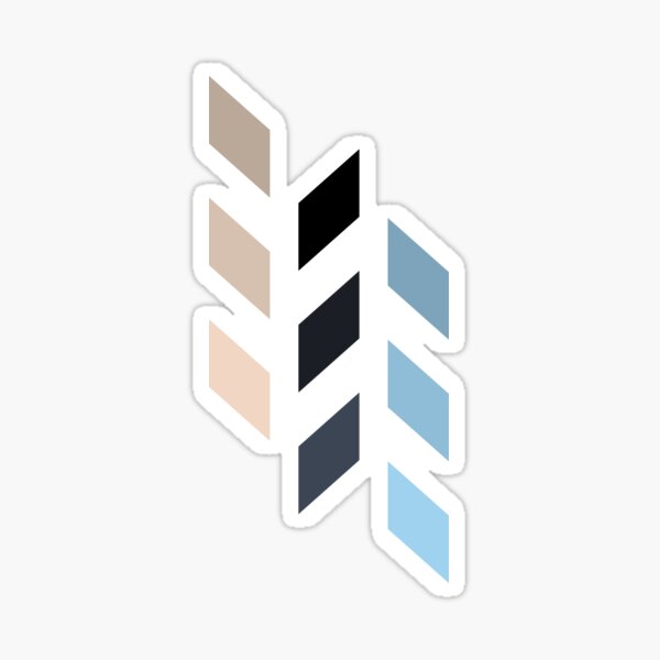 "Tricoloured Shades of Slanted Rectangles 3" Sticker for Sale by LissK ...