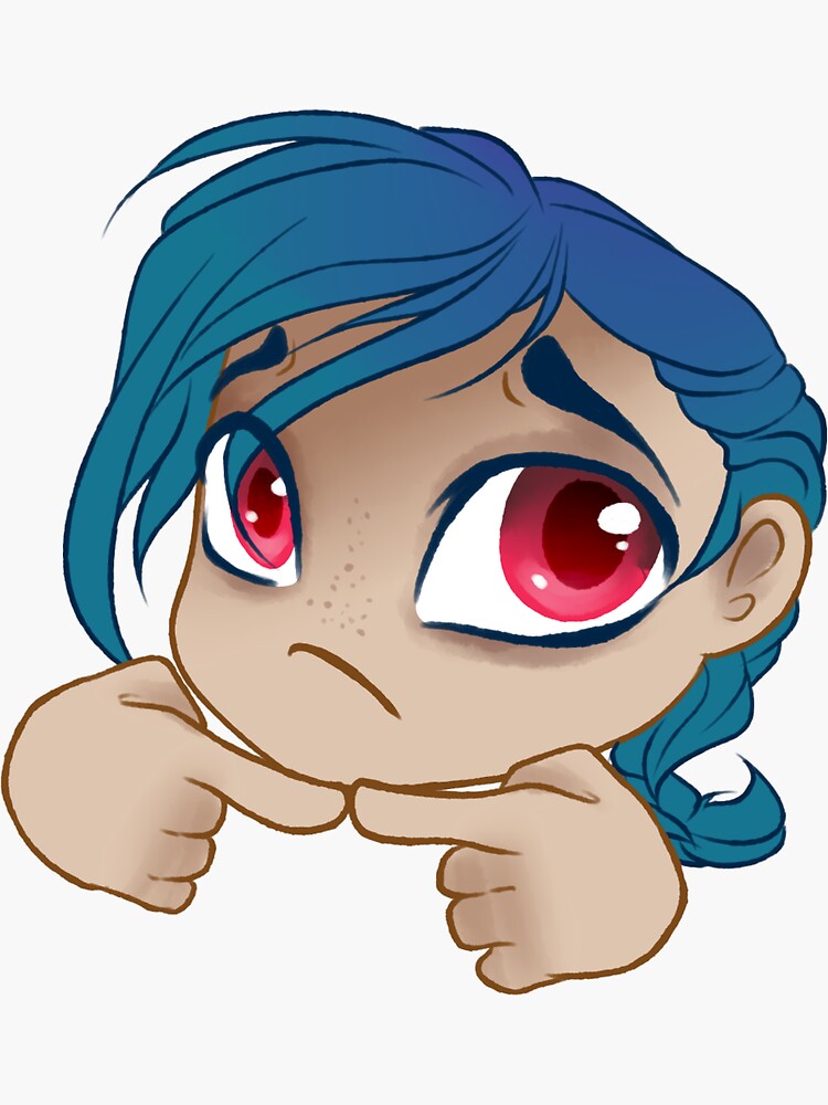 "Jinx - "Pwease"" Sticker for Sale by EnraptureEArts | Redbubble