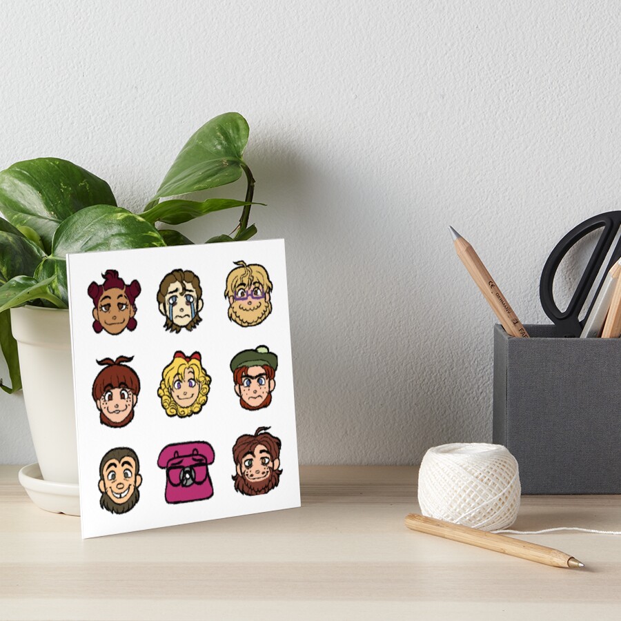 "More Bluey Capsule Characters Heads" Art Board Print by EDVSE | Redbubble