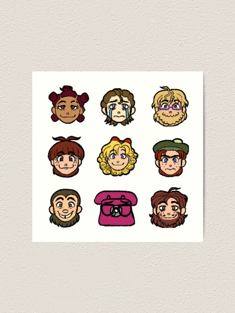 "More Bluey Capsule Characters Heads" Art Print for Sale by EDVSE ...