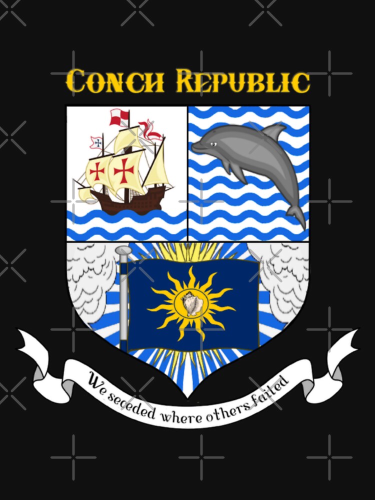 "Coat of arms of Conch Republic Key West, Florida USA" T-shirt for Sale ...