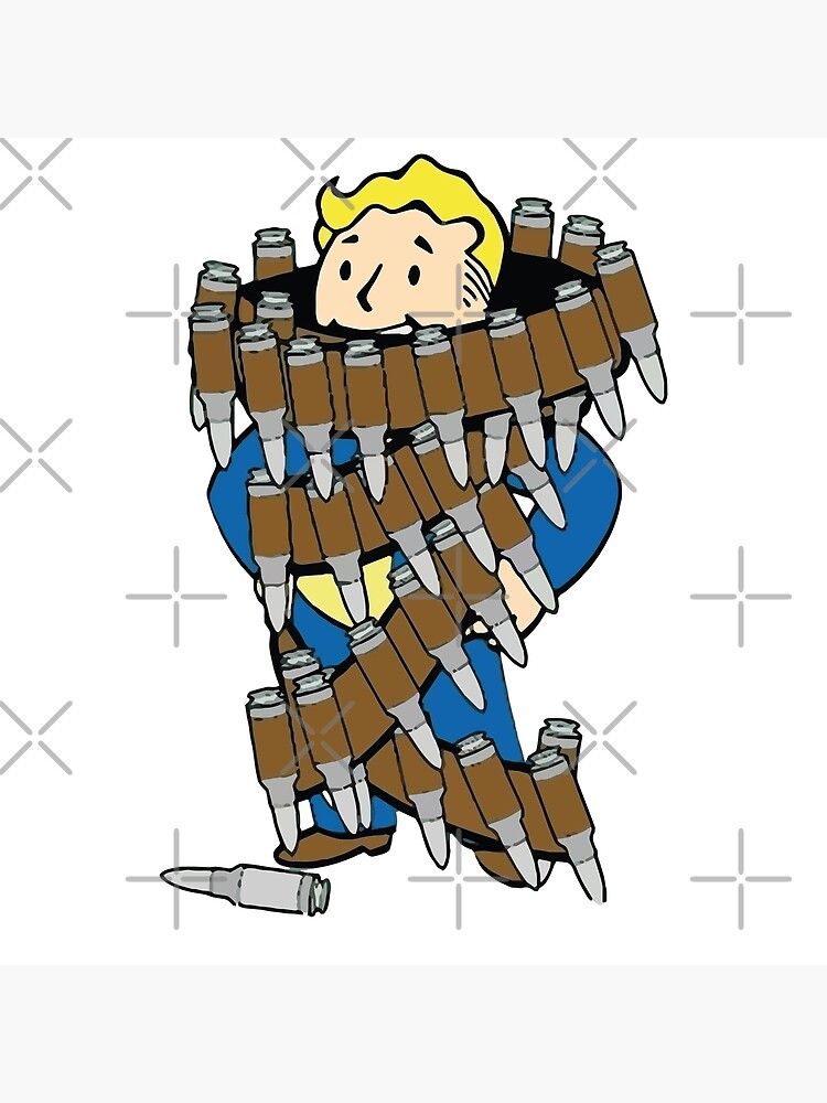 "Vault Boy Bandolier" Poster by Fallout-Lores | Redbubble