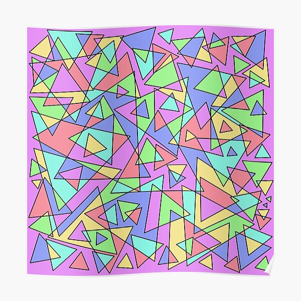 "The purple background with colorful triangles" Poster for Sale by ...