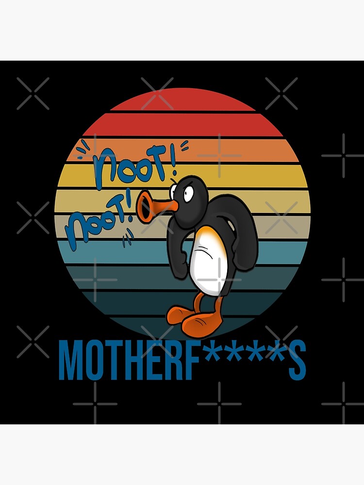"Angry Pingu - noot noot - Noot Noot Pingu - Noot Pingu" Throw Pillow ...