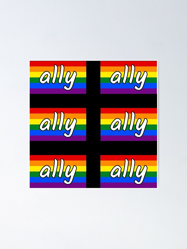 "LGBTQIA+ Ally Flag " Poster for Sale by Design99Hill | Redbubble