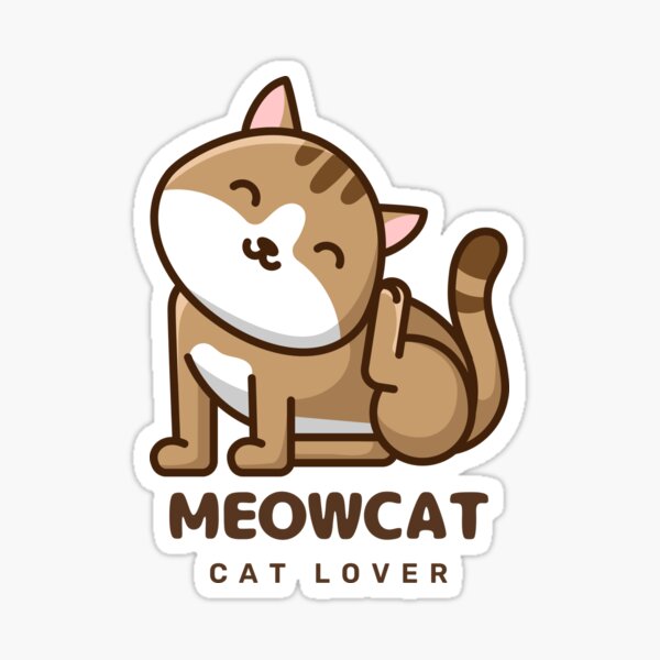 "Cat Lover Meowcat" Sticker for Sale by Cute-Store-HQ | Redbubble