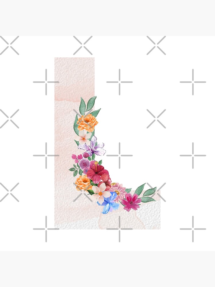"Letter L pink floral watercolor design" Poster for Sale by Pagsibol ...