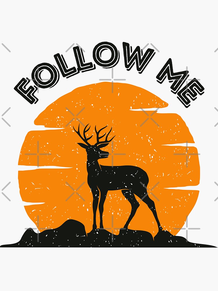 "Follow Me" Sticker for Sale by AmmarSherJaan | Redbubble