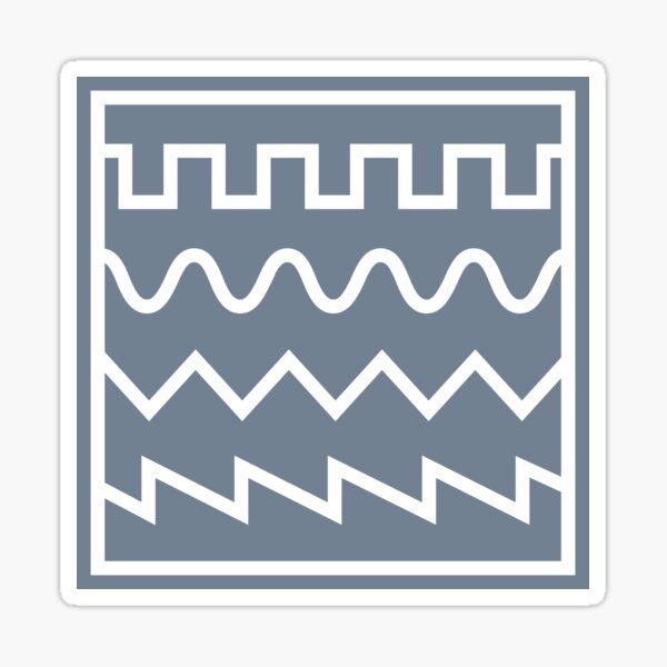 "Synthesizer Waveforms Grey" Sticker for Sale by AtomicMalibu | Redbubble