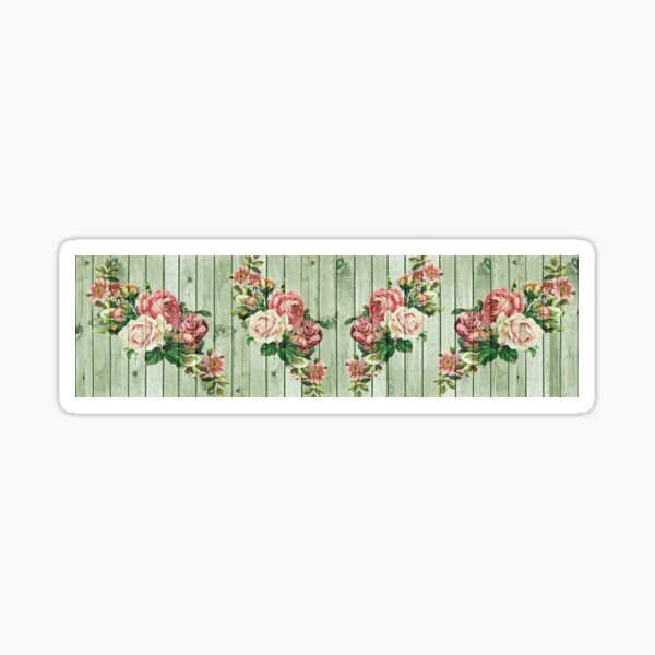 "Panel Vintage Floral Wood Structure " Sticker for Sale by ...