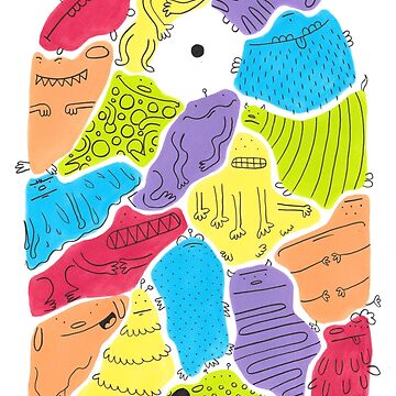 "Bloop monster" Sticker for Sale by meldaarts | Redbubble