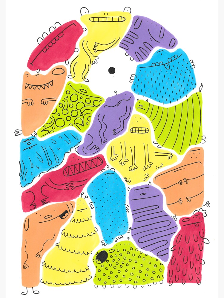 "Bloop monster" Sticker for Sale by meldaarts | Redbubble