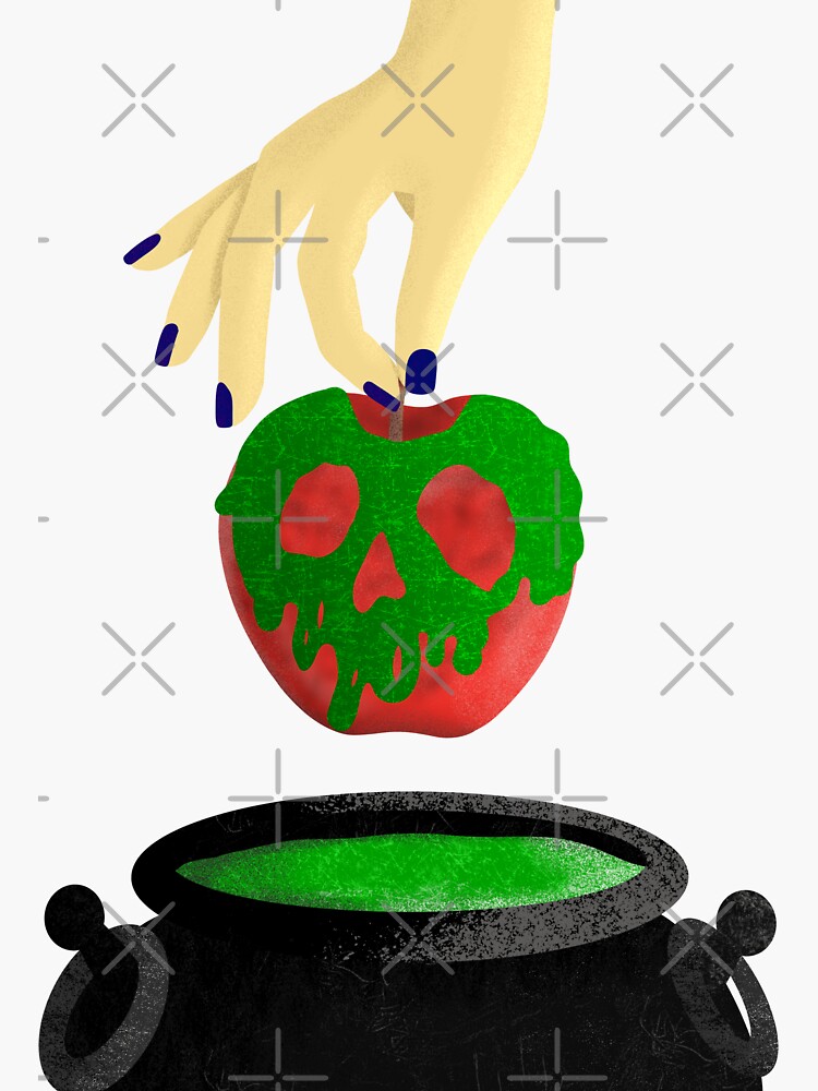 "Poison Apple" Sticker by mikaylart | Redbubble
