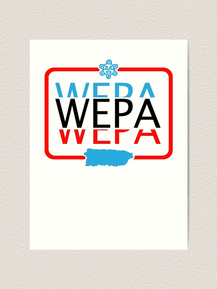 "Wepa Puerto Rico Map Sol Taino Boricua" Art Print for Sale by inkedtee ...