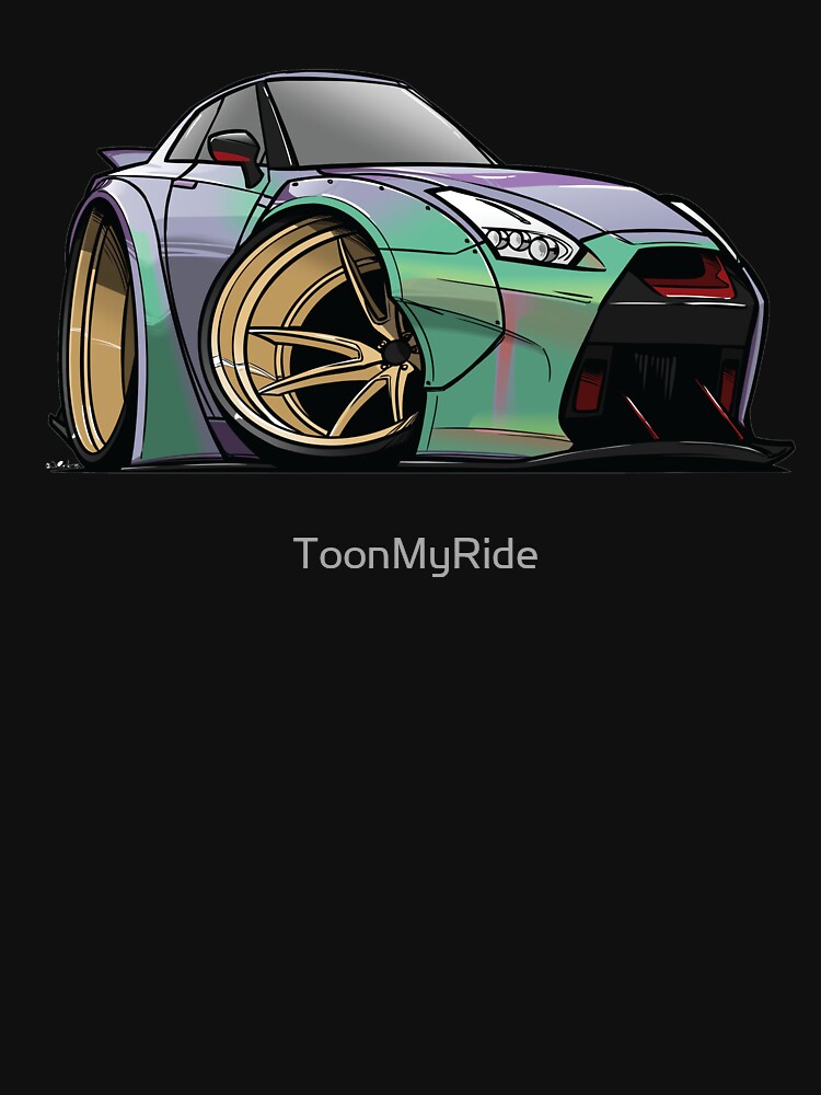 "Nissan R35 GTR CarToon" T-shirt for Sale by ToonMyRide | Redbubble | nissan t-shirts - gtr t ...