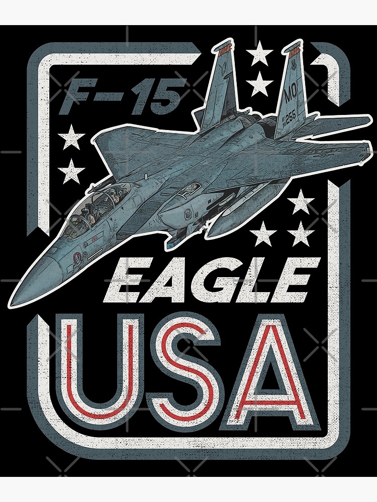 "F-15 Strike Eagle US Jet Fighter USA Military Aircraft #2301" Poster ...