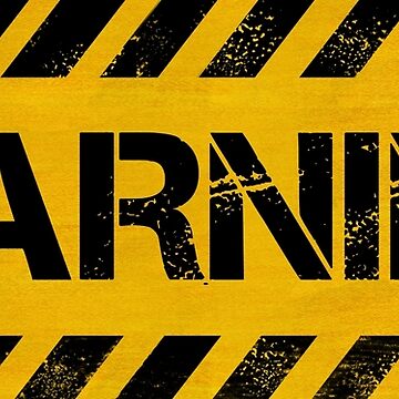 "Warning" Sticker for Sale by CAUTION SHOP | Redbubble
