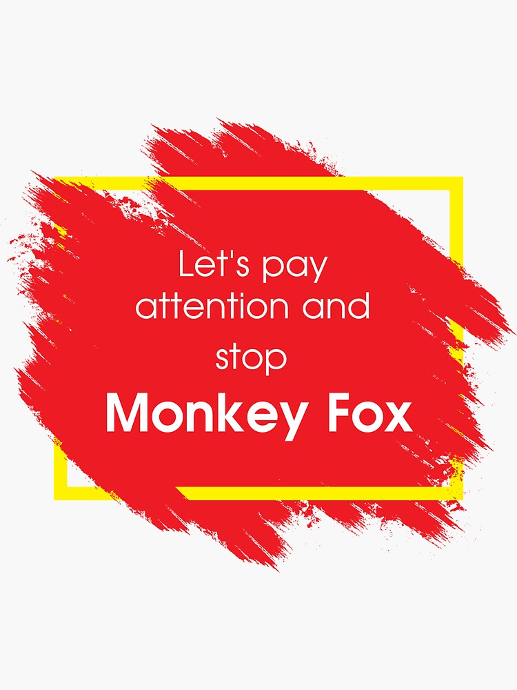 "Monkey Fox" Sticker by samalG | Redbubble