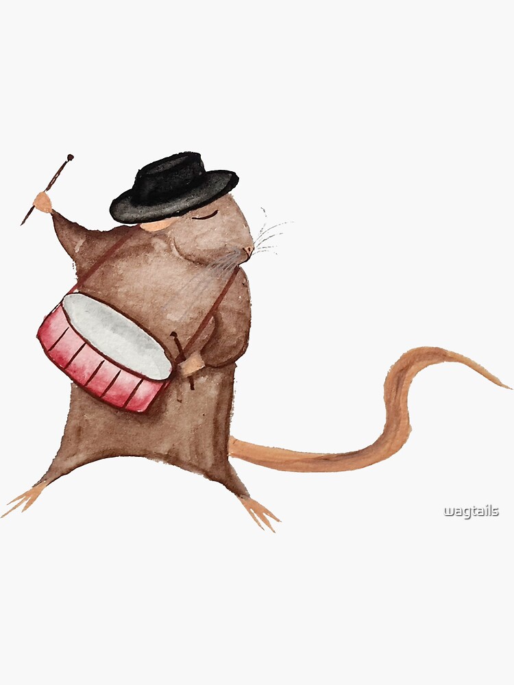 "Jazz rat" Sticker by wagtails | Redbubble