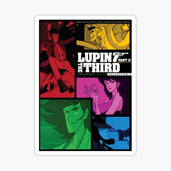 "lupin iii part 2" Sticker for Sale by minervaspor | Redbubble