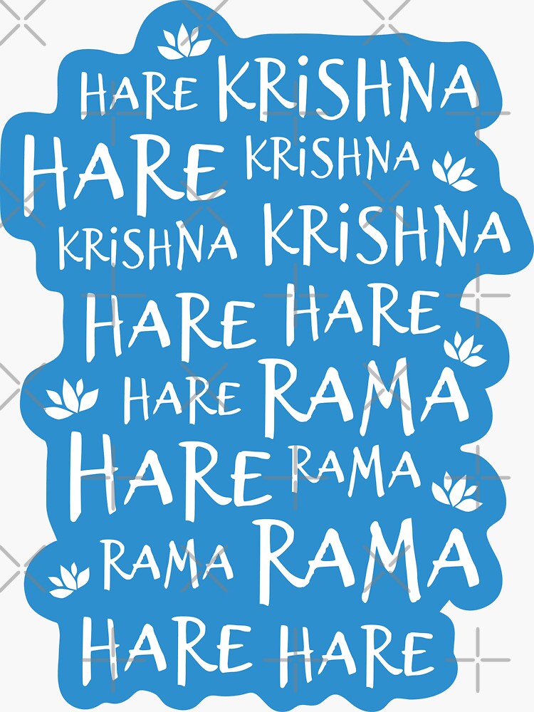 "Hare Krishna Blue" Sticker for Sale by majoihart | Redbubble