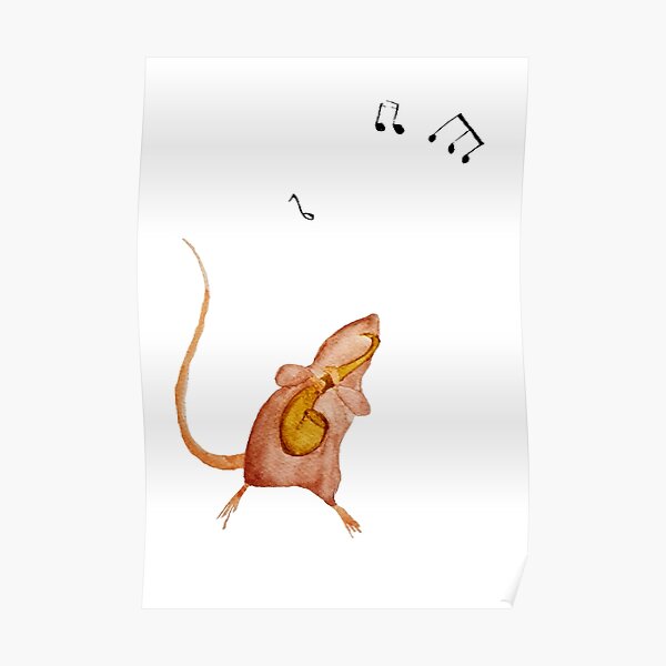 "Jazz rat" Poster for Sale by wagtails | Redbubble