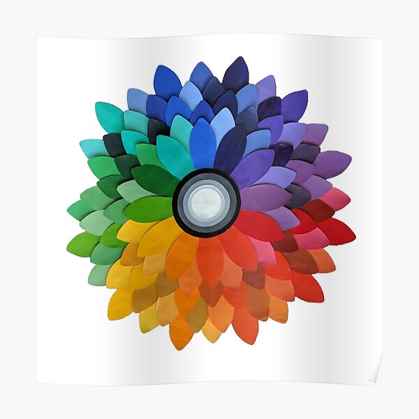 "Color wheel Flower" Poster by Aleraen | Redbubble