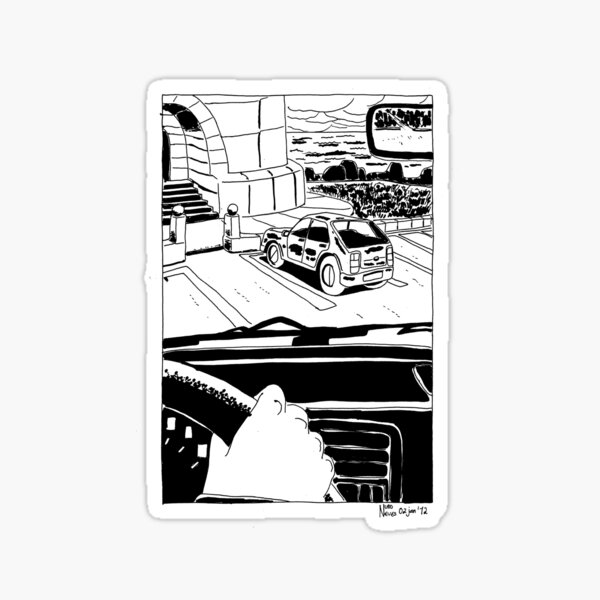 "The Car" Sticker for Sale by NunoNevesComics | Redbubble
