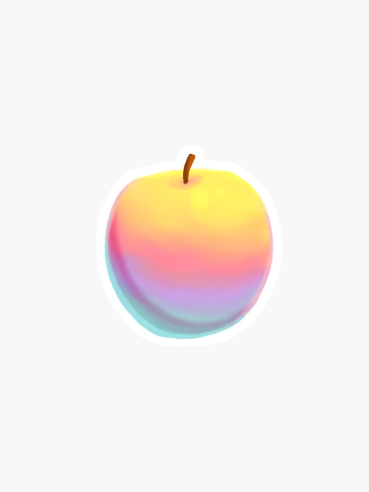 "Rainbow apple" Sticker for Sale by ToadsHusbandry | Redbubble