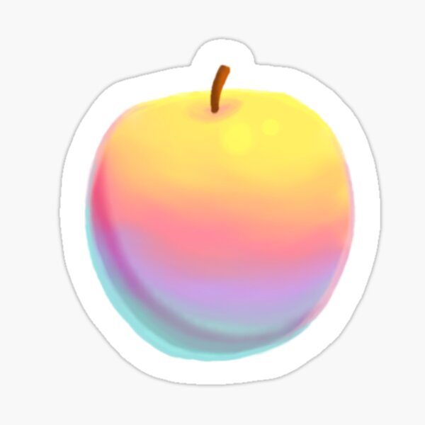 "Rainbow apple" Sticker for Sale by ToadsHusbandry | Redbubble