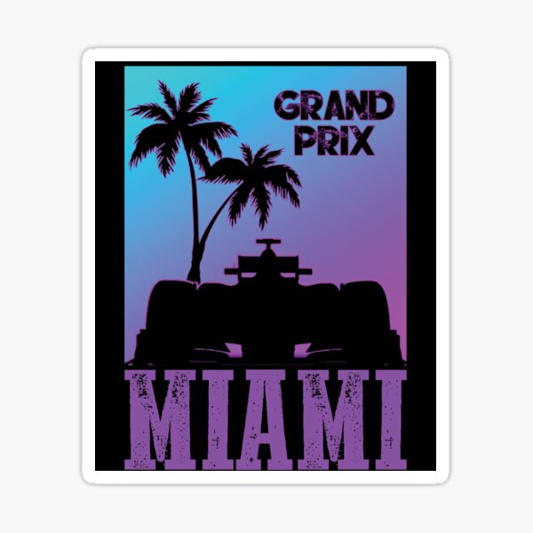 "Miami Grand Prix, F1 sticker Design " Sticker for Sale by draude198 ...