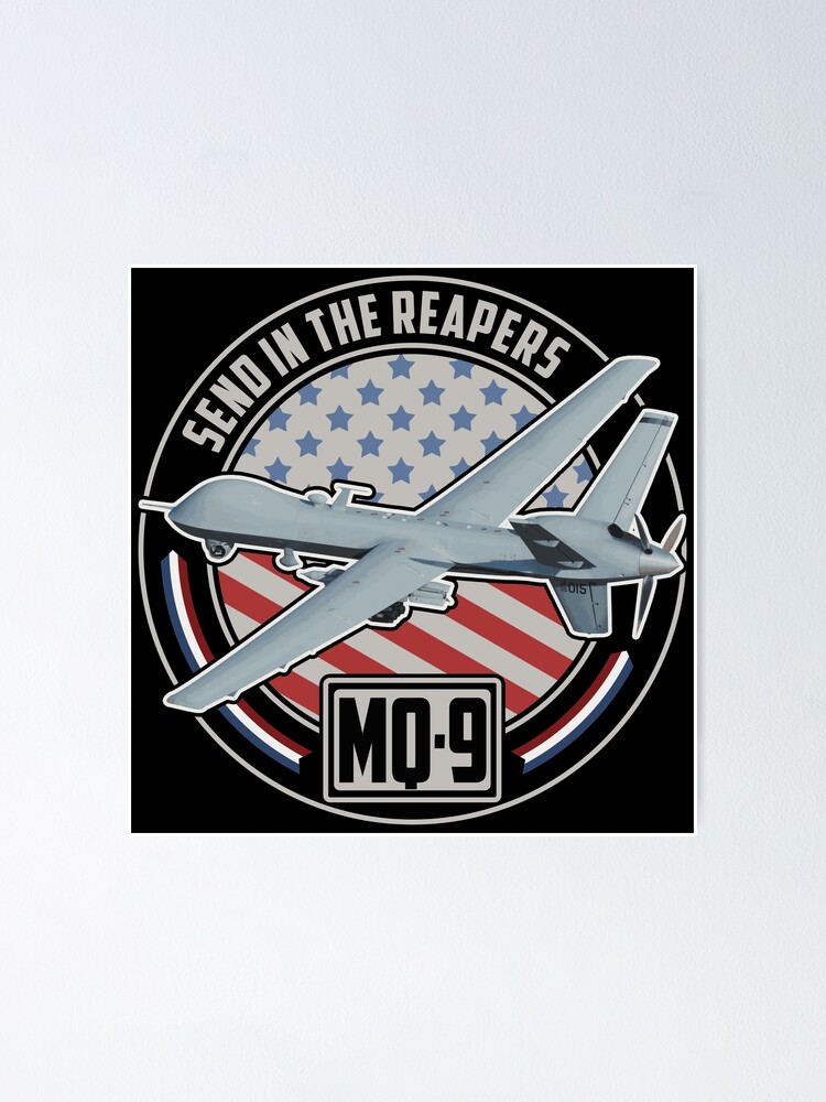 "MQ-9 Reaper US Drone Predator UAV Military #2318" Poster for Sale by ...