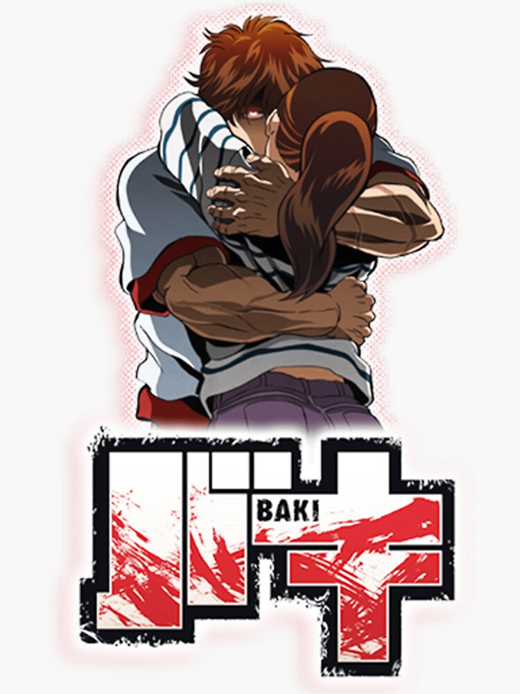 Baki Hanma Kiss His Girlfriend While He Is Angry Matching Logo For Otaku Gy Sticker For