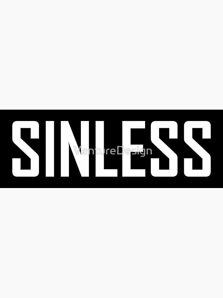 Sinless Sticker For Sale By Venturedesign Redbubble