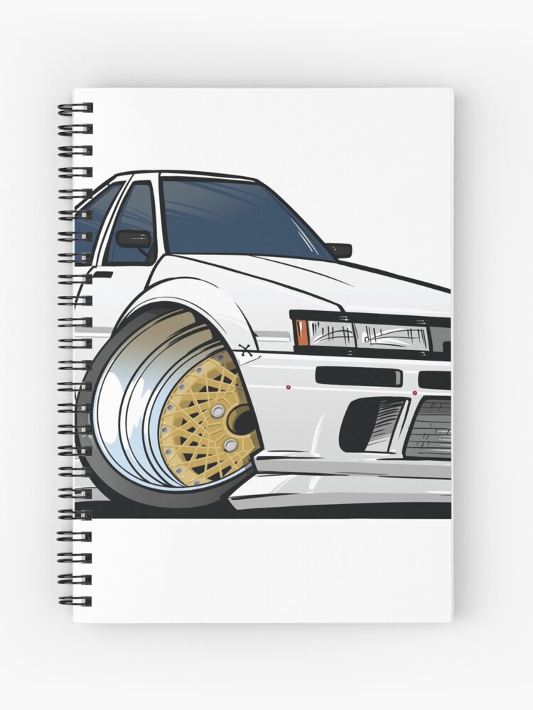 "Toyota AE86 CarToon" Journal for Sale by ToonMyRide | Redbubble