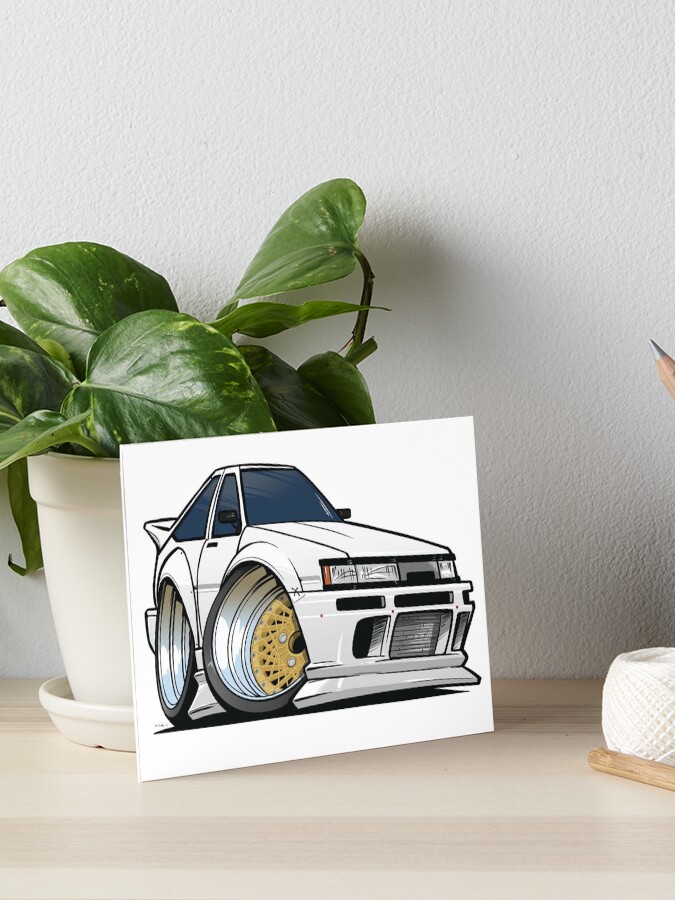 "Toyota AE86 CarToon" Art Board Print for Sale by ToonMyRide | Redbubble