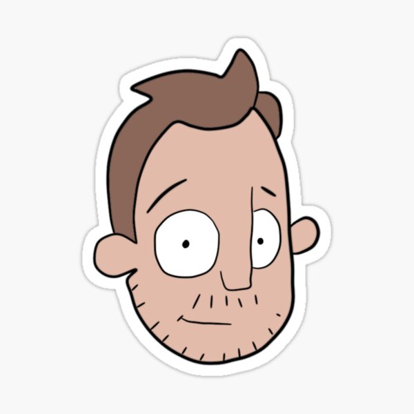 Men With Brown Hair Sticker For Sale By Mialunaa Redbubble
