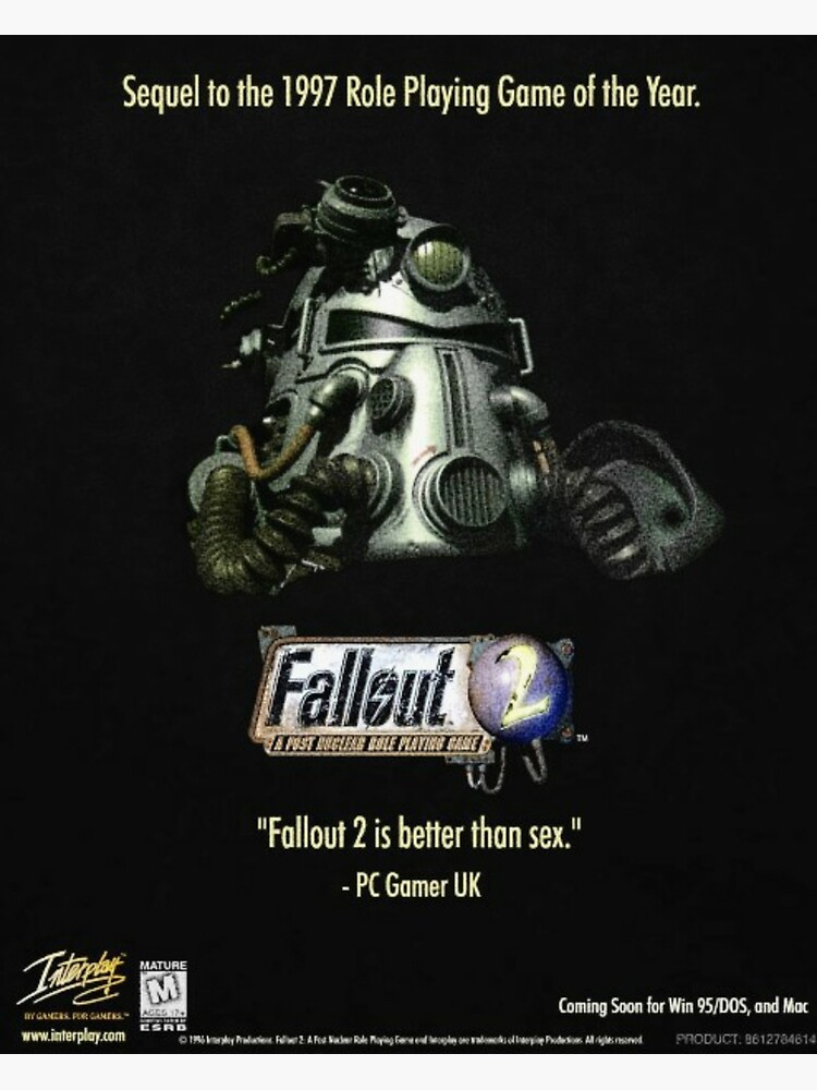 "Fallout 2 magazine ad" Poster for Sale by TakiTeddy | Redbubble