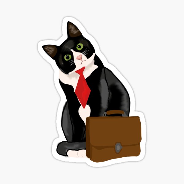 "business Kitty" Sticker for Sale by Alex-artz | Redbubble