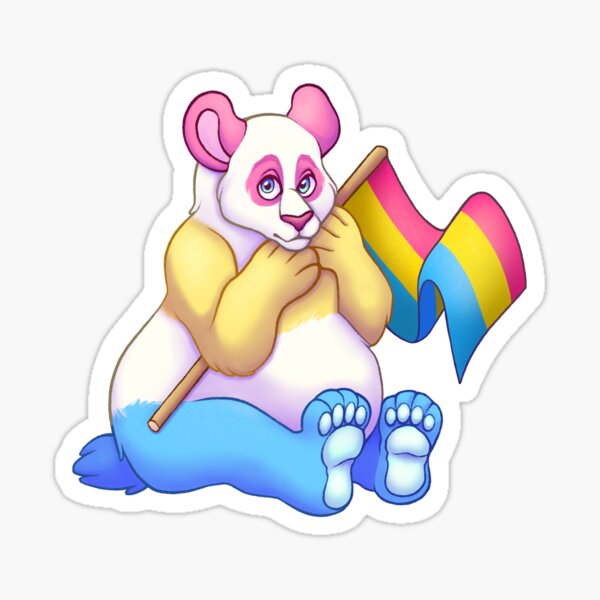 "Pan Pride Panda " Sticker for Sale by Midas--Touch | Redbubble