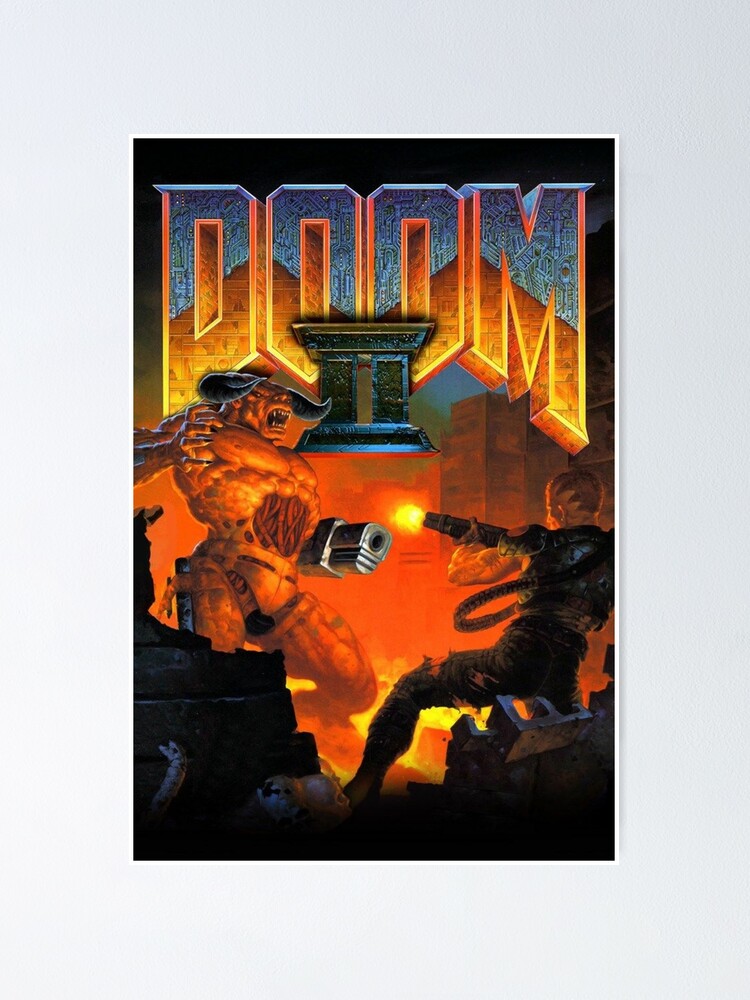 "Doom 2 box art" Poster for Sale by TakiTeddy | Redbubble