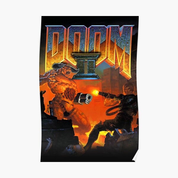 "Doom 2 box art" Poster for Sale by TakiTeddy | Redbubble