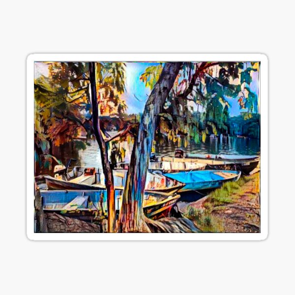 "Boats in the Cove" Sticker for Sale by IanArdo | Redbubble
