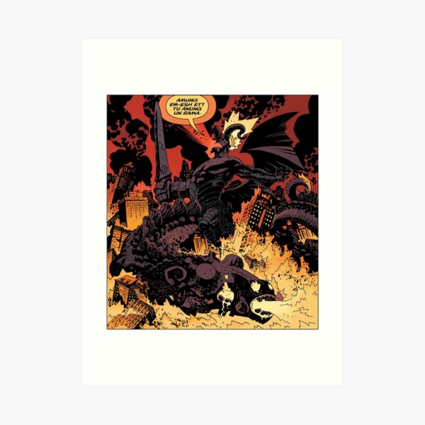 "hellboy ,hell, fire,ragnarok, caos,Ogdru Jahad, dragon,Anung Un Rama ...