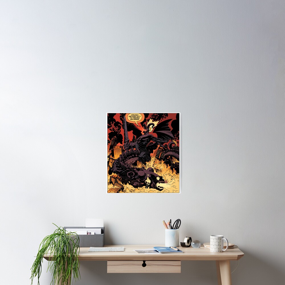 "hellboy ,hell, fire,ragnarok, caos,Ogdru Jahad, dragon,Anung Un Rama ...