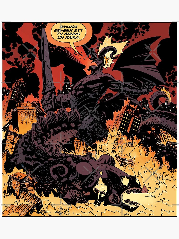 "hellboy ,hell, fire,ragnarok, caos,Ogdru Jahad, dragon,Anung Un Rama ...