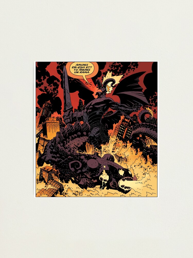 "hellboy ,hell, fire,ragnarok, caos,Ogdru Jahad, dragon,Anung Un Rama ...